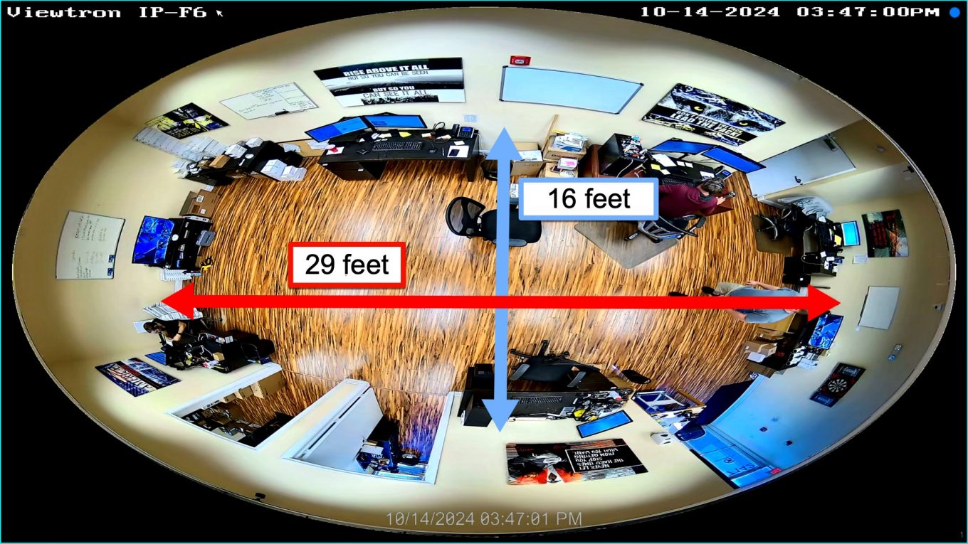 360 Degree Security Camera, Fisheye IP Camera w/ AI Software