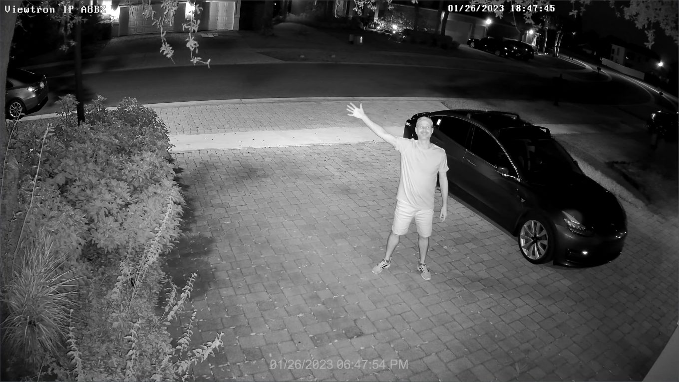 4K IP Camera IR Night Vision Testing