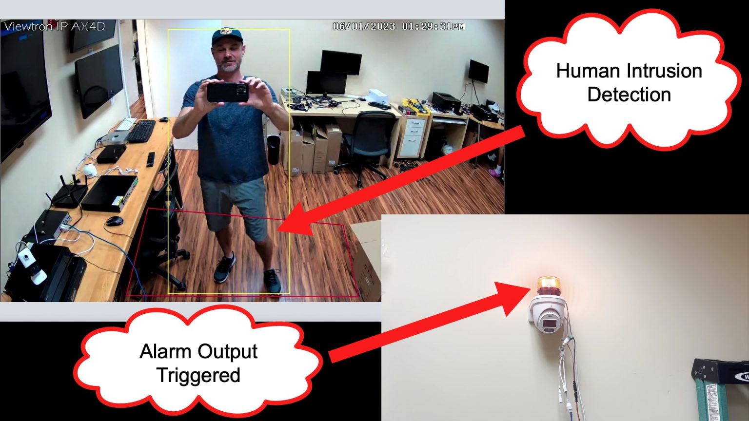 Setup IP Camera Alarm Output to Trigger a Security Light