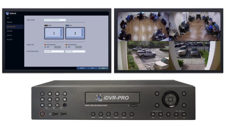 4 Security Camera with Monitor Systems for Live Video Display