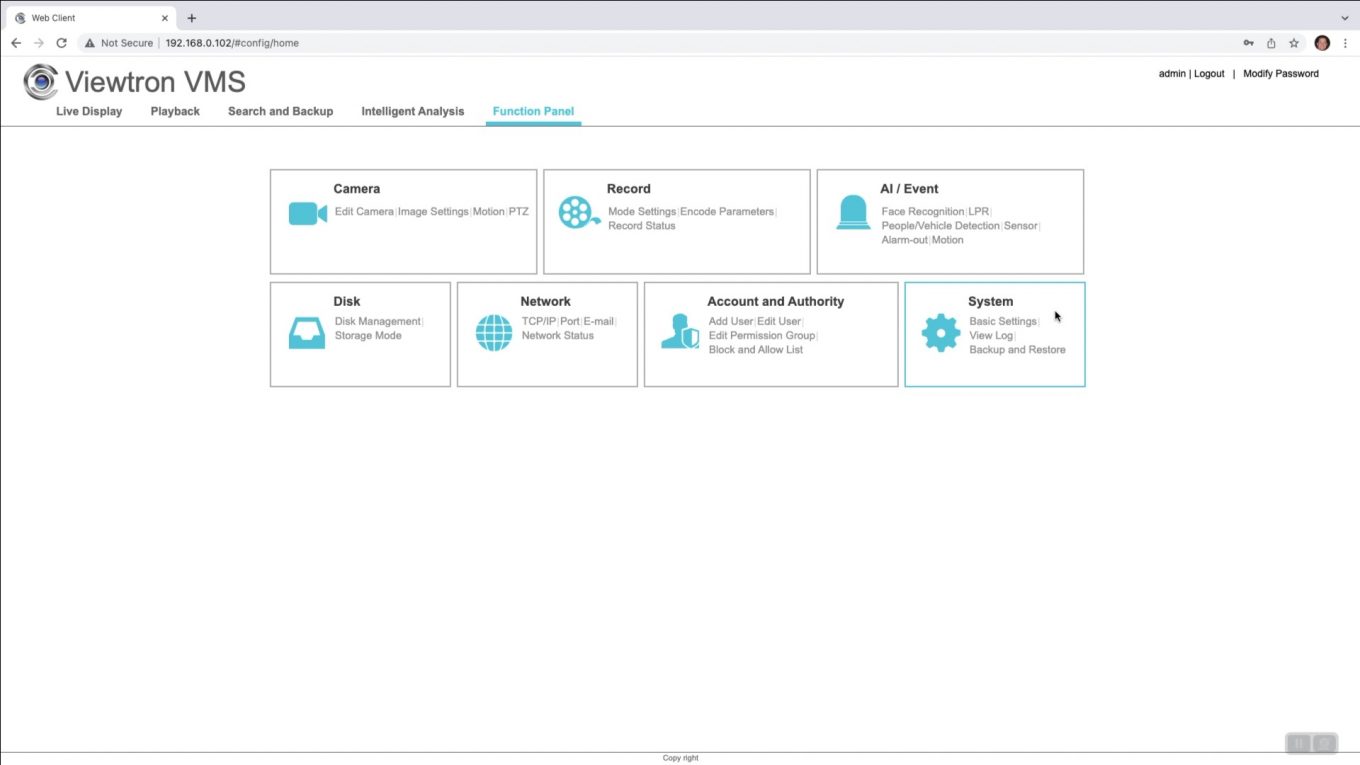 Viewtron Security Camera DVR / NVR Web Browser Access