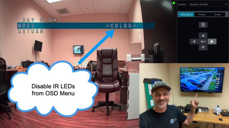 How-to Disable Infrared LEDs on Viewtron Security Cameras