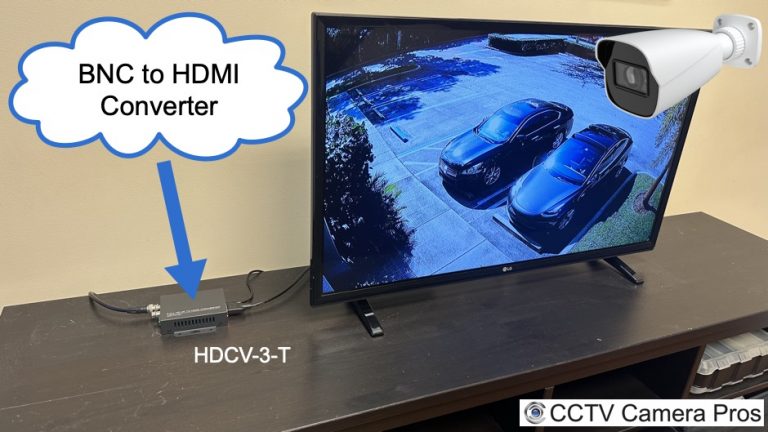 HDMI Security Camera Connection to TV Monitor
