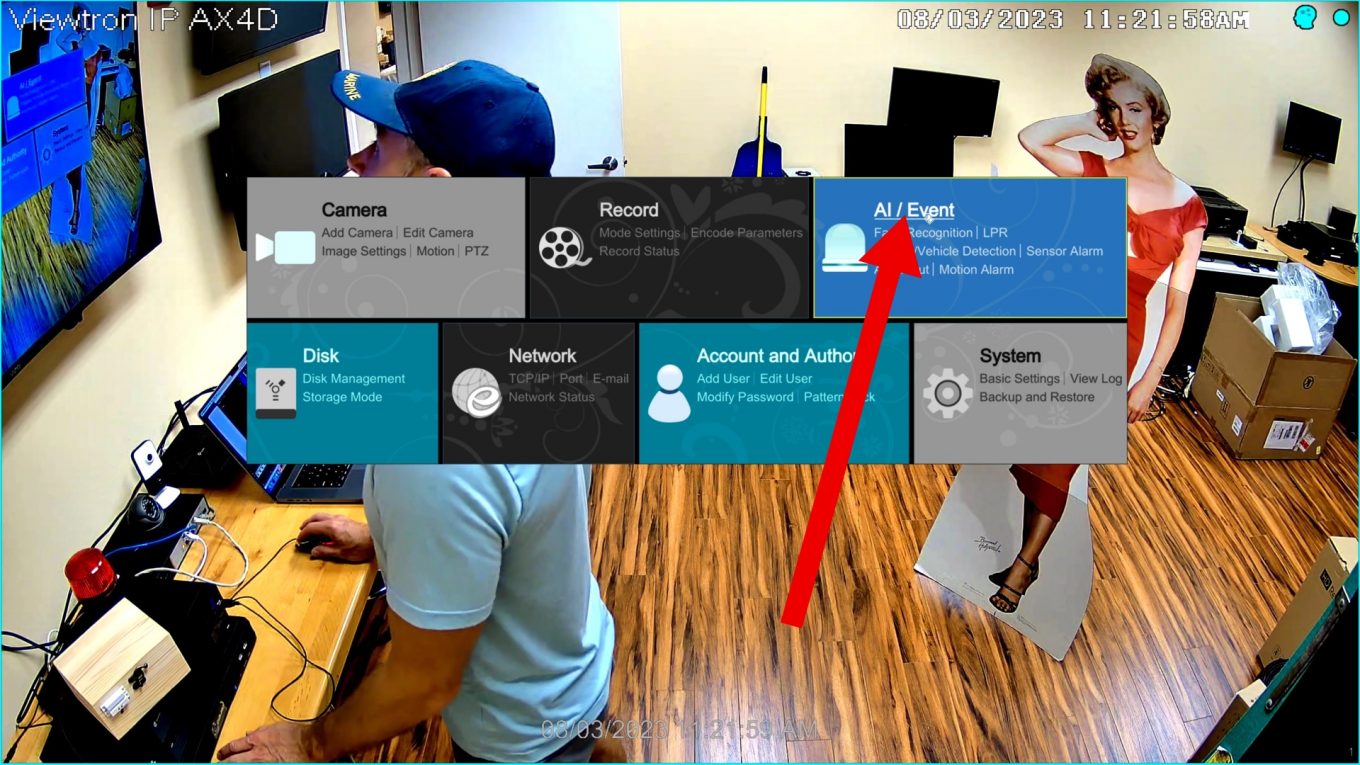 Connect Magnetic Door Sensor to Security Camera Alarm Input