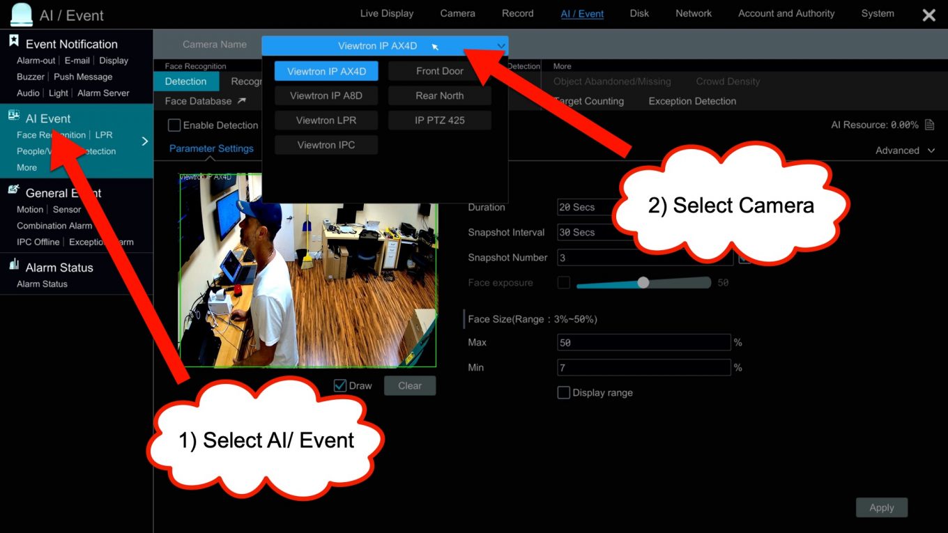 Alarm Security Camera with Warning Message and Strobe Light