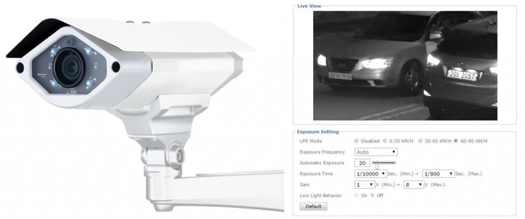 LPR Camera Mode, License Plate Recognition, Zavio IP Cameras