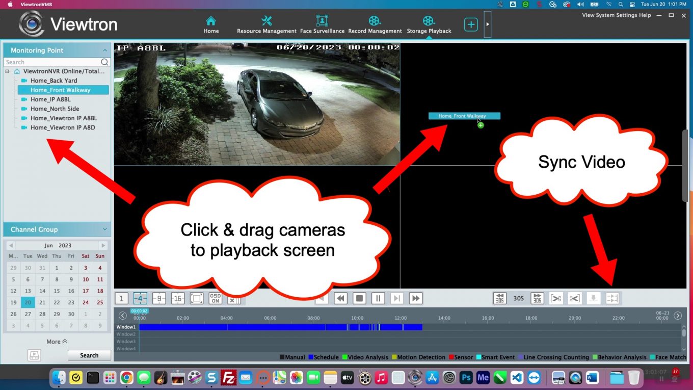 Remote Playback Security Camera Video, Viewtron PC Software