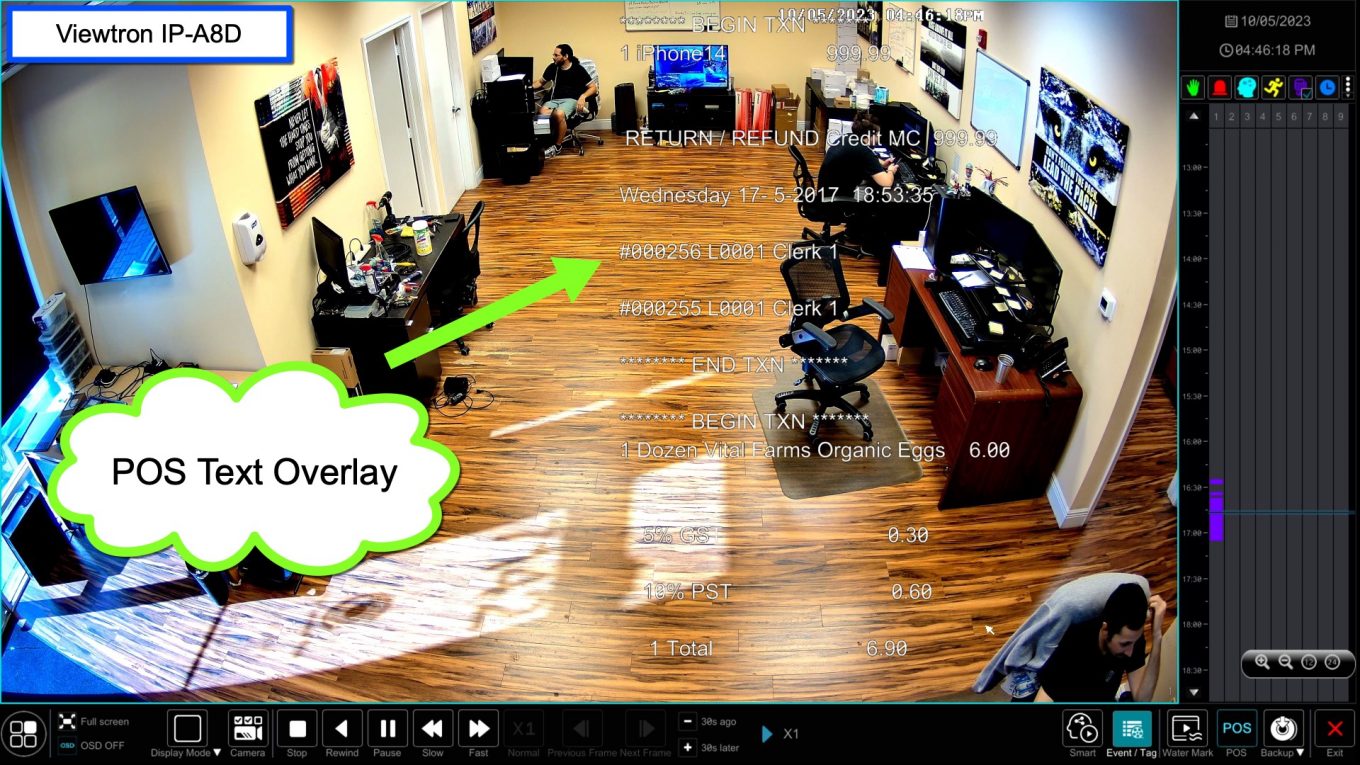 POS Text Overlay / Cash Register Camera (POS Camera System)