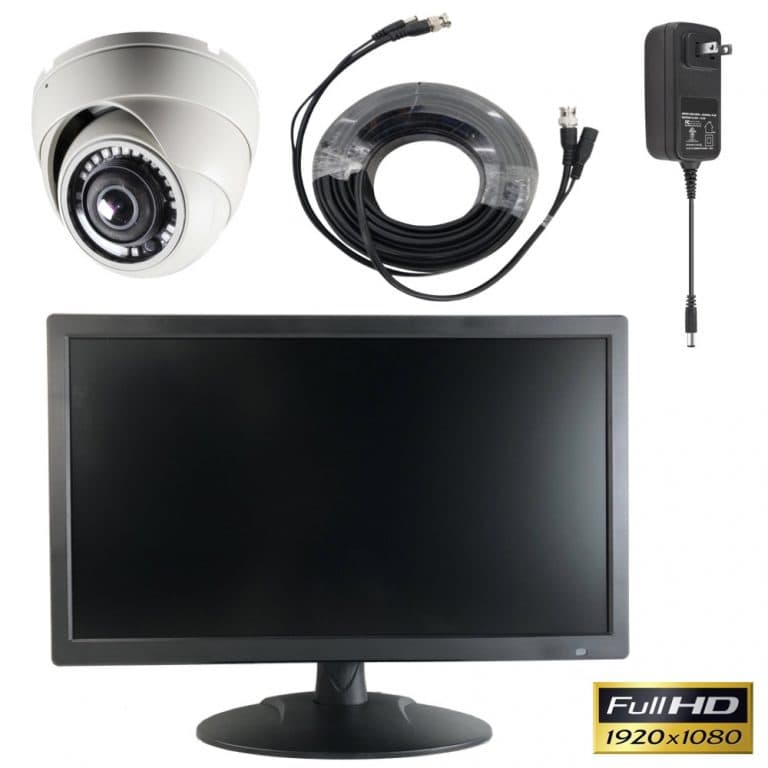 4 Security Camera with Monitor Systems for Live Video Display