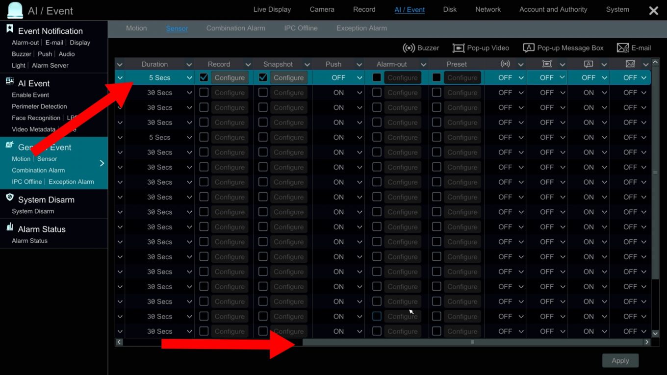 Magnetic Door Sensor / Alarm Input Recording on Viewtron DVRs
