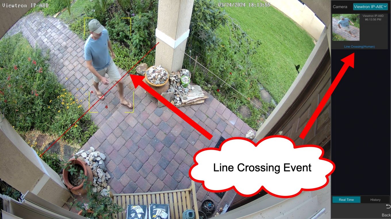 Viewtron AI Camera Line Crossing Detection & Human Detection