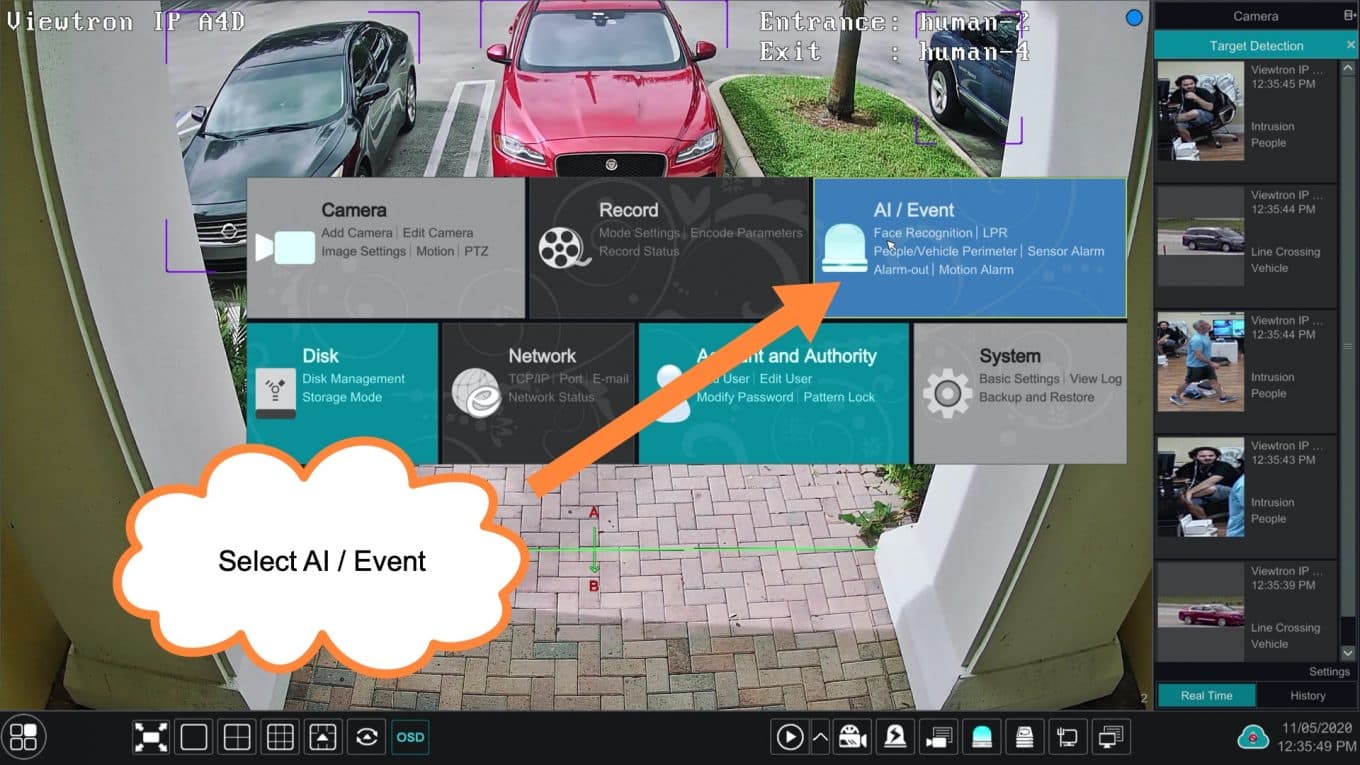People Counting Camera Setup for Viewtron IP Cameras