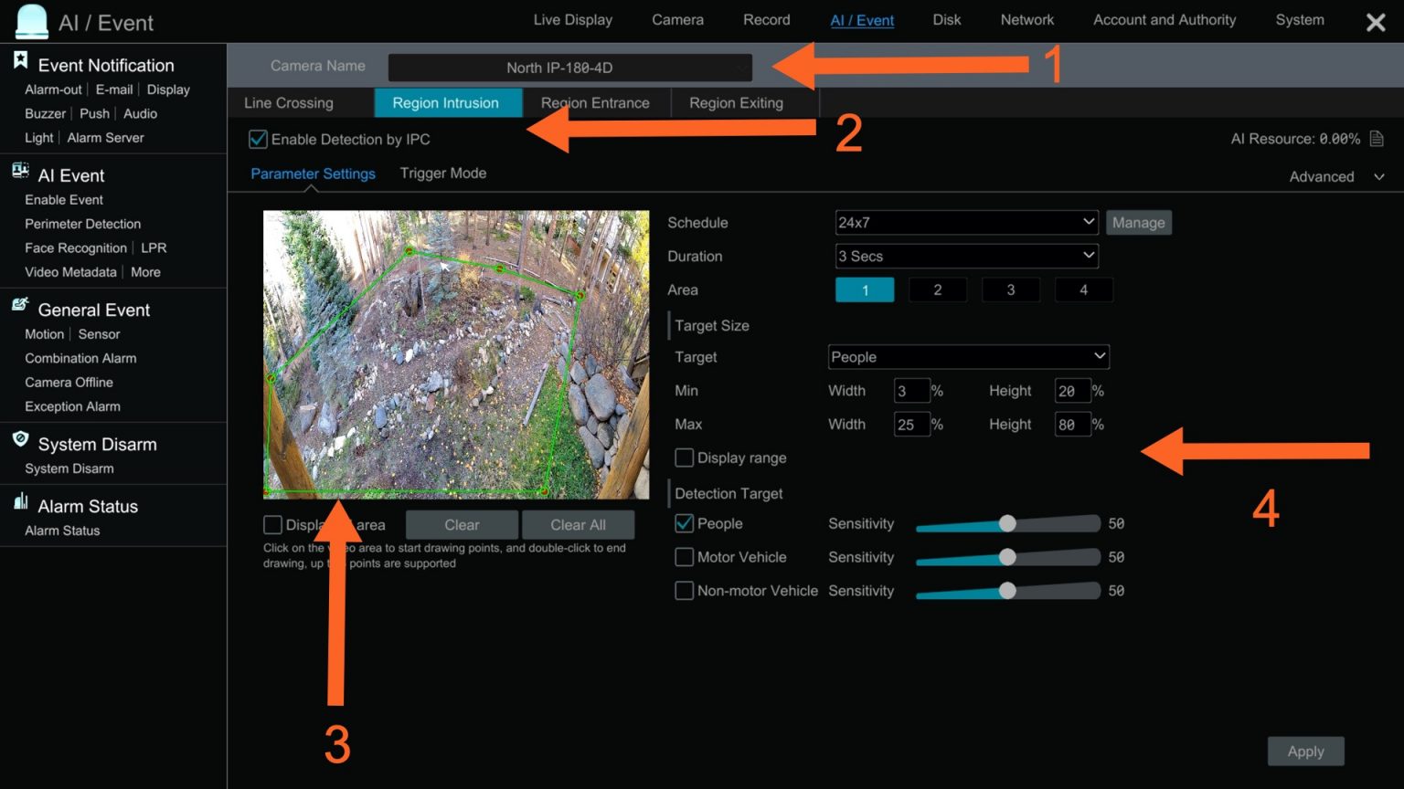 Perimeter Alarm Setup for Viewtron AI Security Cameras