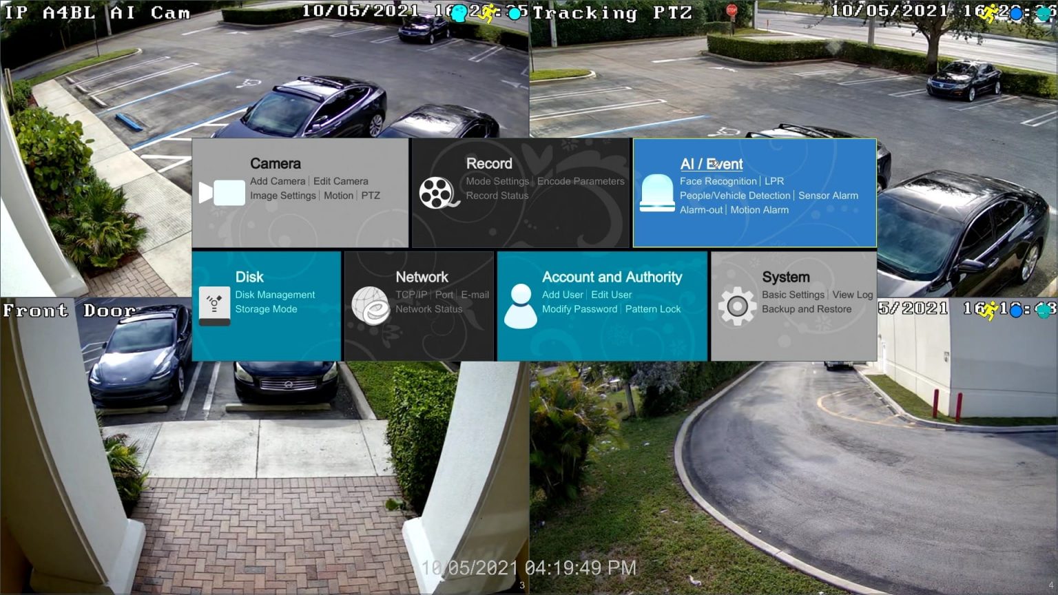AI Security Camera System Alarm Output Triggers Strobe Light