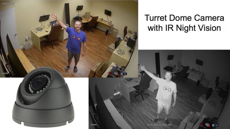 Turret Dome Camera IR Surveillance Video