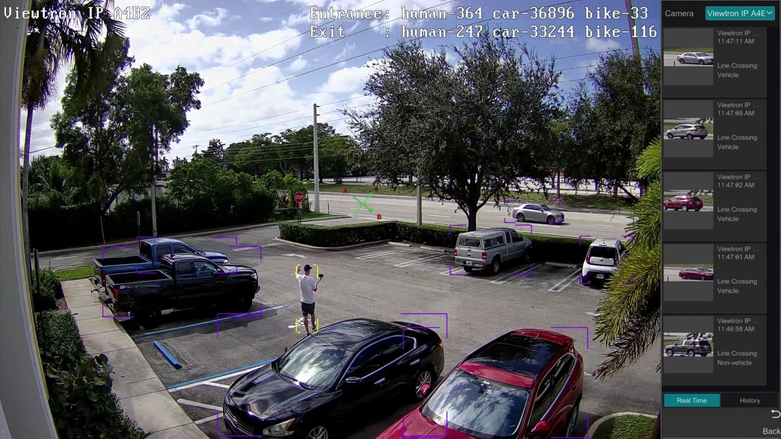 Traffic Counting Camera Setup for Viewtron IP Cameras