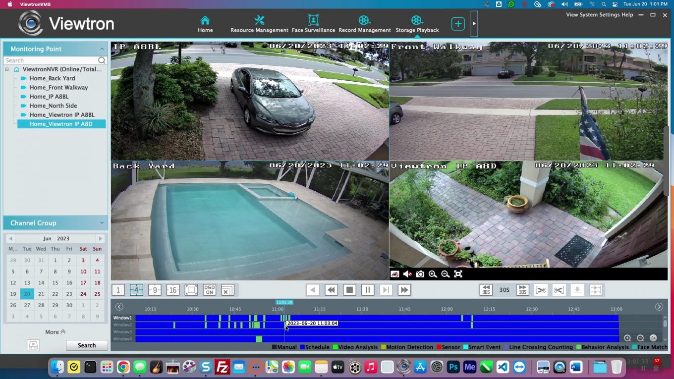 Remote Playback Security Camera Video, Viewtron PC Software